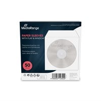 MediaRange | Hoesjes | CD/DVD | Papier | Insteekflap | Venster | 1 Disc ...