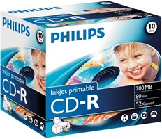 Philips | CD-R | 700 MB | Inkjet Printable | 10 stuks Opus Nederland BV